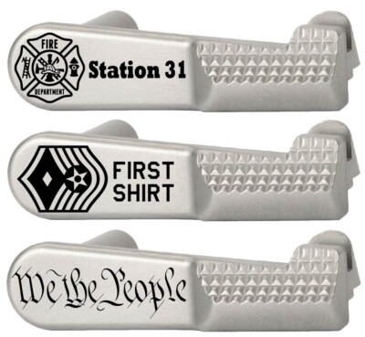 1911 Slide Stop lock Custom 45 ACP Deep Laser Engraved Stainless ...