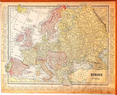Beautiful Original 1899 Europe Large Color Map/11x14/ GREAT WALL ART | eBay