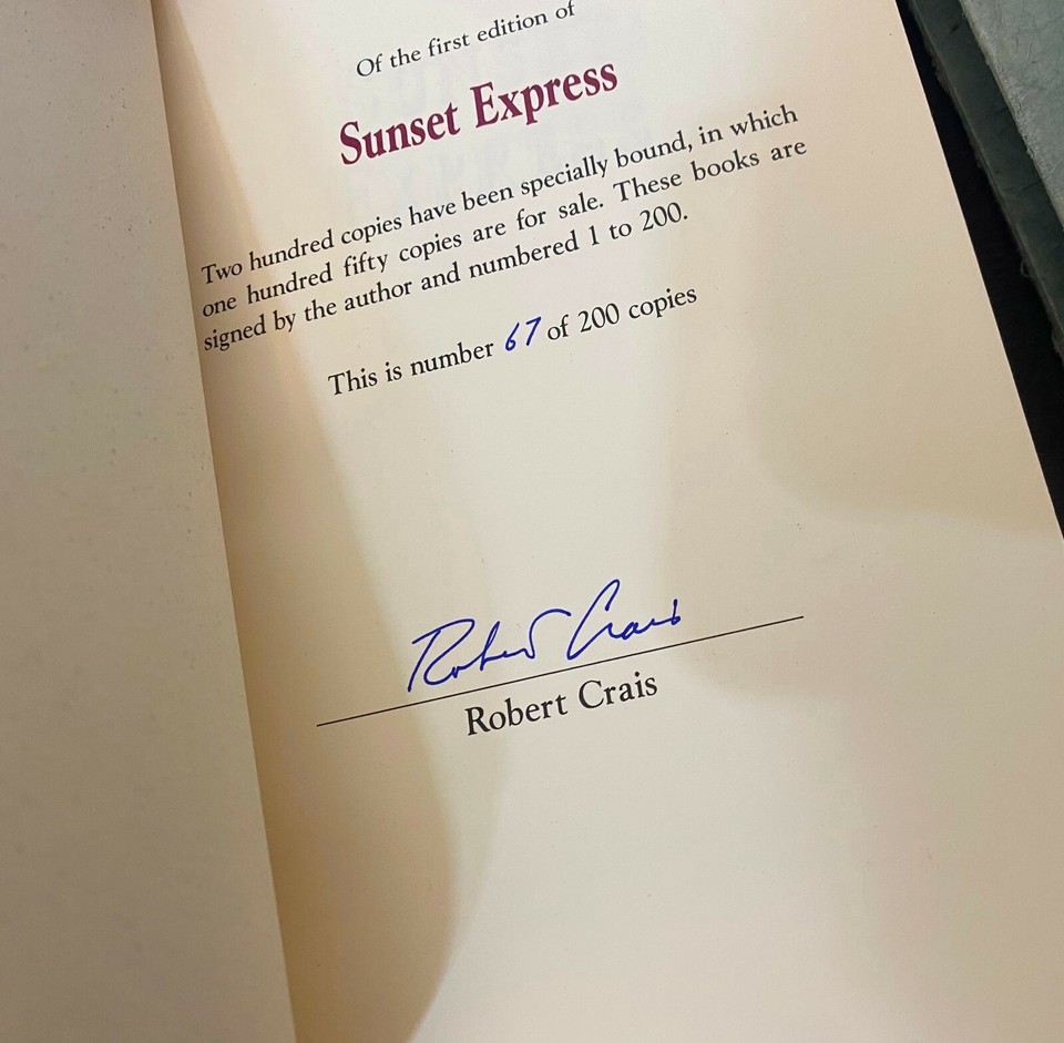 Robert CRAIS -- Sunset Express -- 1996 Cahill -- SIGNED LIMITED (#67/ ...