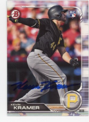 SIGNED BASEBALL CARD AUTO 2019 SIGNED BOWMAN KEVIN KRAMER PITTSBURGH ...