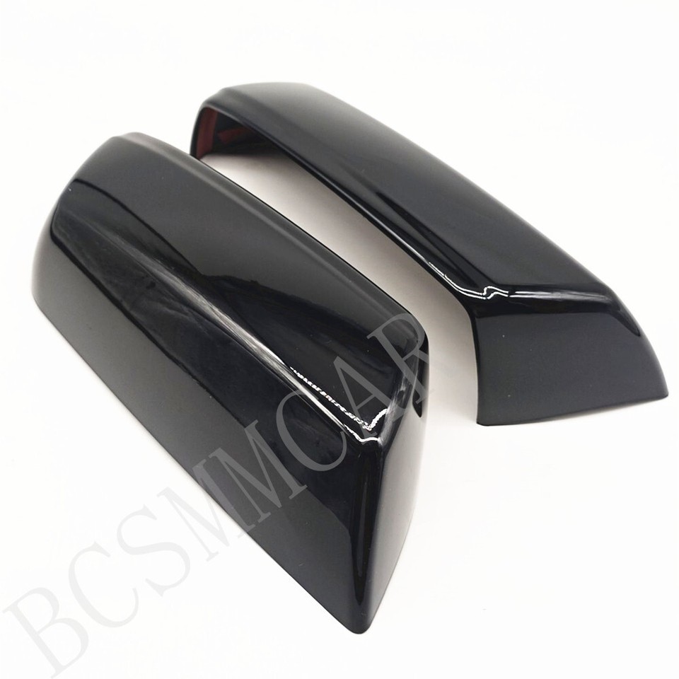 Glossy Black Rear View Mirror Cover Cap Trim Kit Car Exterior ...