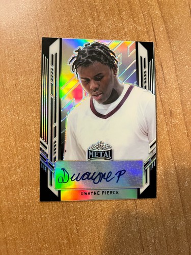 2021-22 Leaf Metal Basketball - Dwayne Pierce - Black Chrome Auto #d 15 ...