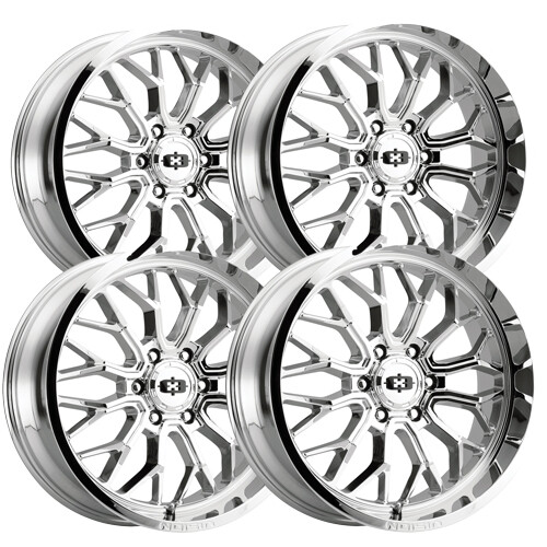 (Set of 4) Vision 402 Riot 18x9 5x5" +12mm Chrome Wheels Rims 18" Inch ...