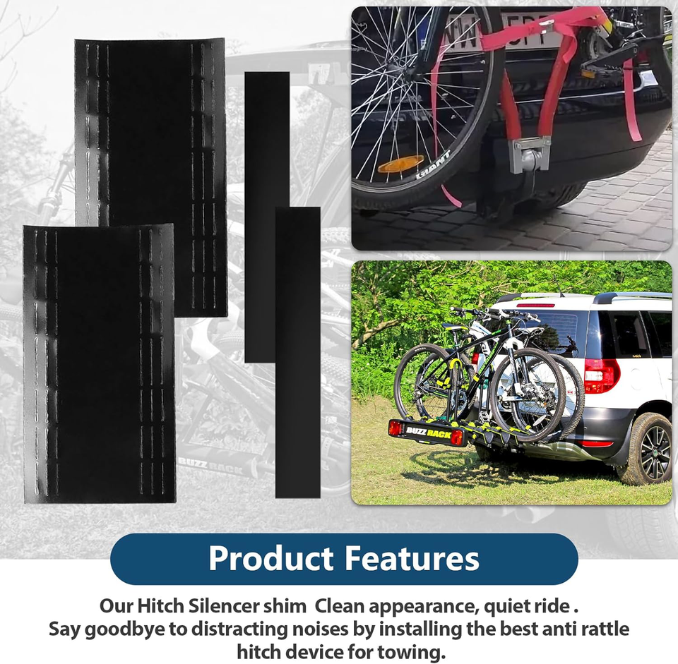 Hitch Rattle Silencer for 2 inch Hitches, Trailer Hitch Receiver ...