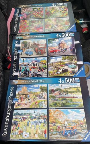 Ravensburger Happy Days 12 X 500 Piece Jigsaw Puzzles Bundle ex Con ...