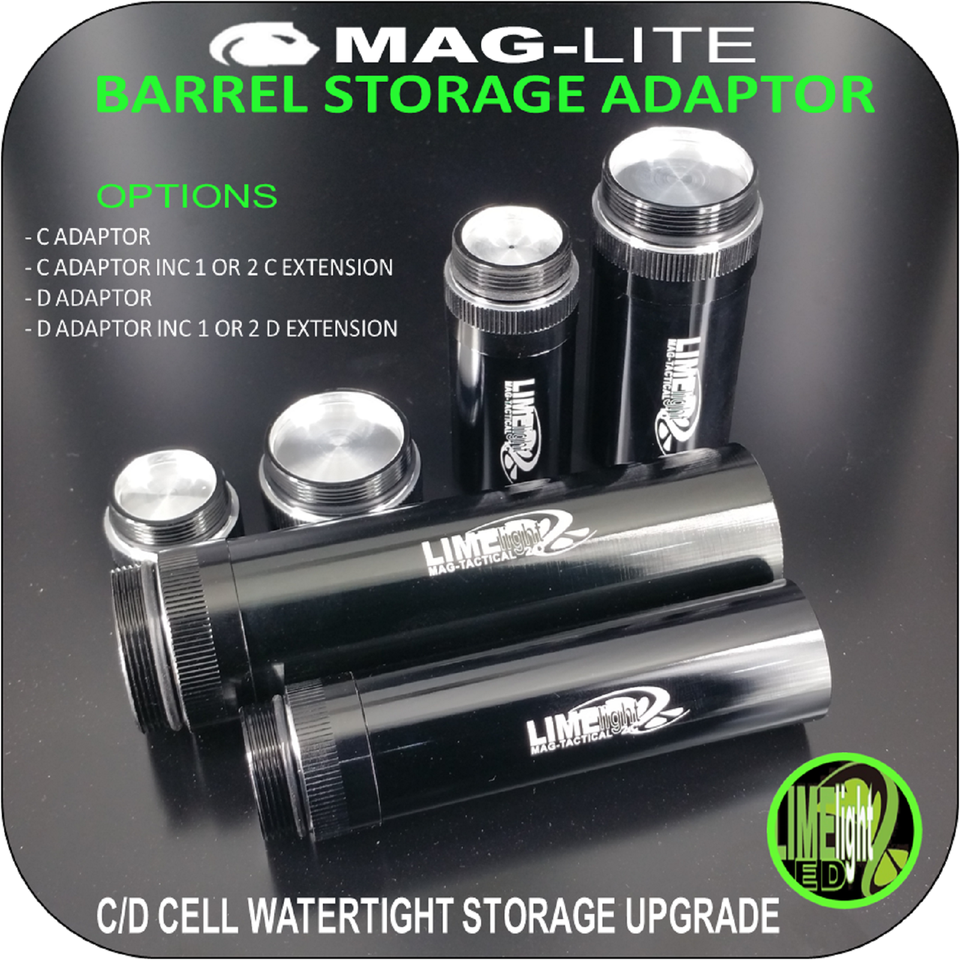 MAGLITE UPGRADE CONVERSION C/D BARREL EXTENSION BODY TUBE 2-6 CELL ...