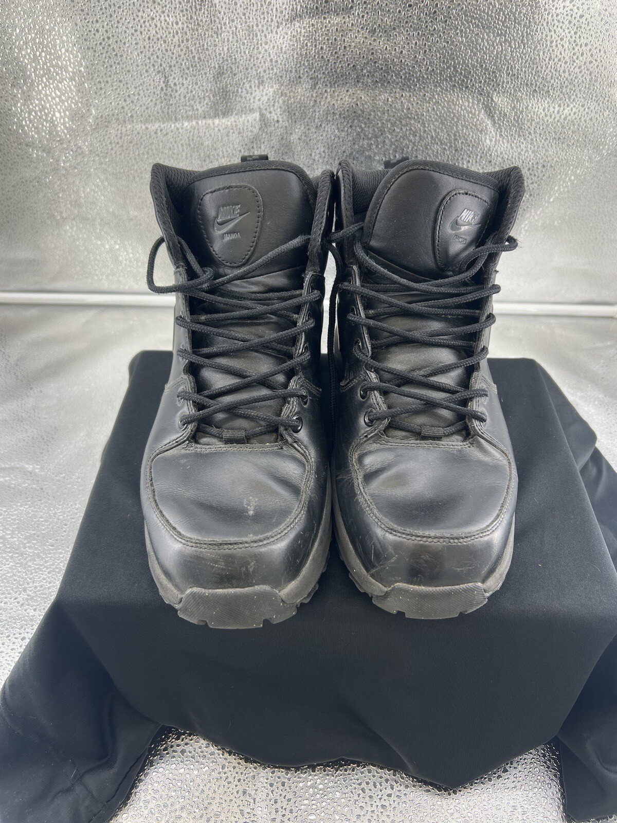 Nike Manoa Leather Triple All Black Work Shoe Boot 45… - Gem