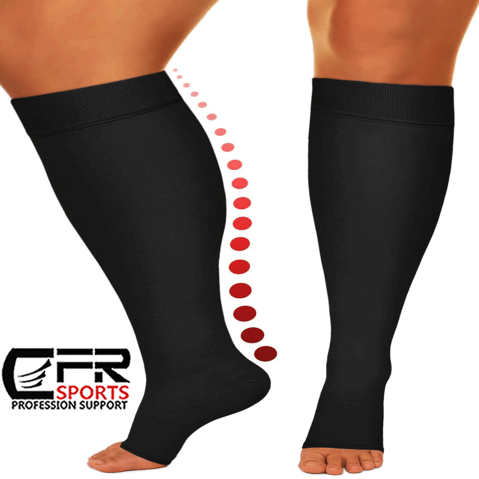 Plus Size Compression Socks 30-40 mmhg for Men and Women Wide S-7X ...