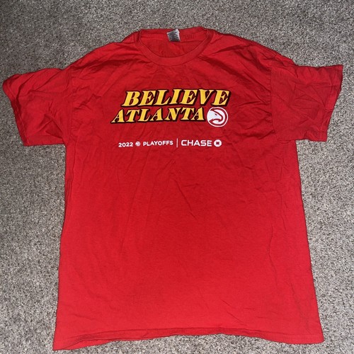 Atlanta Hawks Believe Atlanta SGA 2022 Playoffs T-Shirt NBA Large Red ...