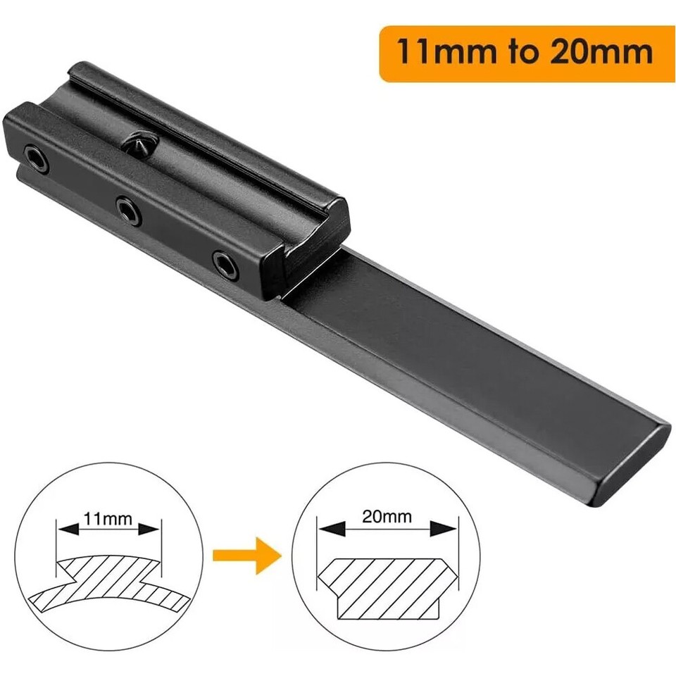 Dovetail Scope Riser Mount 11mm to 20mm Picatinny Rail Mount Adapter ...