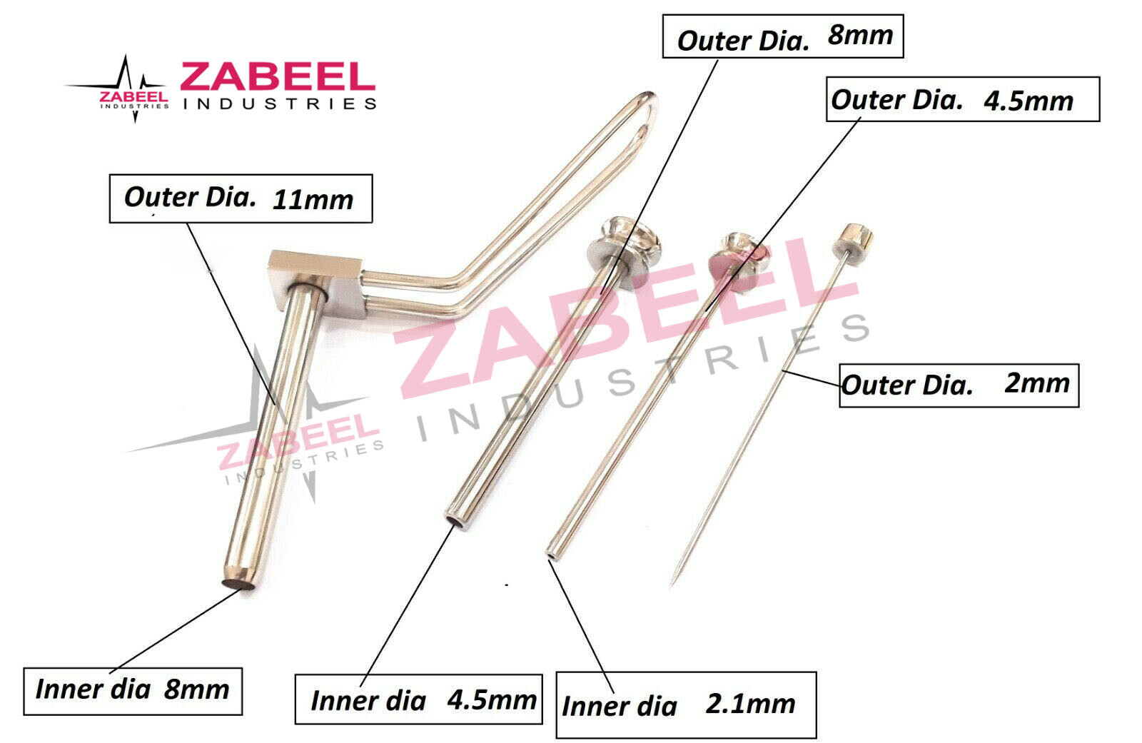 5 Pcs of Orthopedic Cannulated Trocar assembly Surgical instruments ...