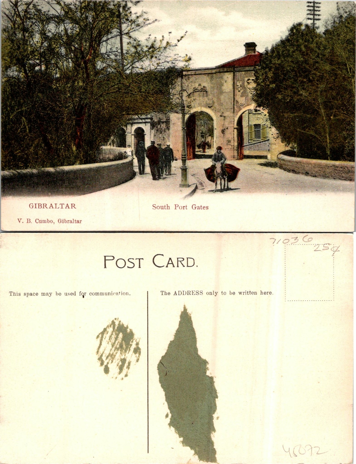 Gibraltar Spain South Port Gates Postcard Unused (45072) | eBay