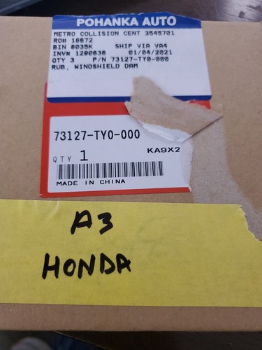 Rubber, Windshield Dam (C) - Honda (73127-TY0-000) | eBay