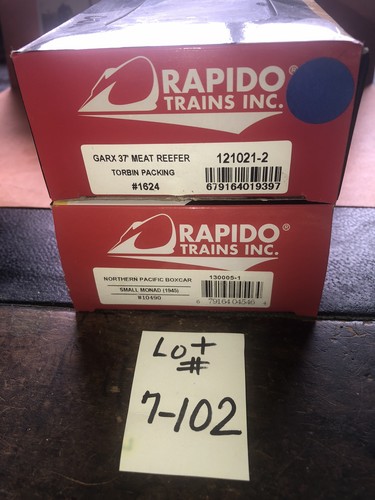 RAPIDO HO TRAINS Lot of 2 Tobin Meat Reefer Refrig Northern Pacific Box ...