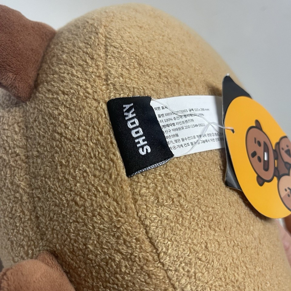 NEW BT21 Shooky Cookie Large 12" Plush Pillow Cushion BTS Line Friends ...