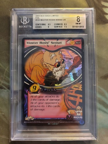 Master Roshi Sensei 153 Foil Buu Saga DBZ CCG DragonBall Limited BGS 8 ...