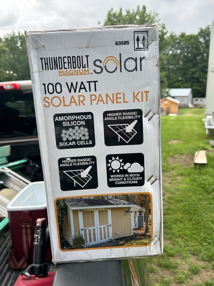 THUNDERBOLT MAGNUM SOLAR 63585 100 WATT AMORPHOUS SOLAR PANEL KIT | eBay