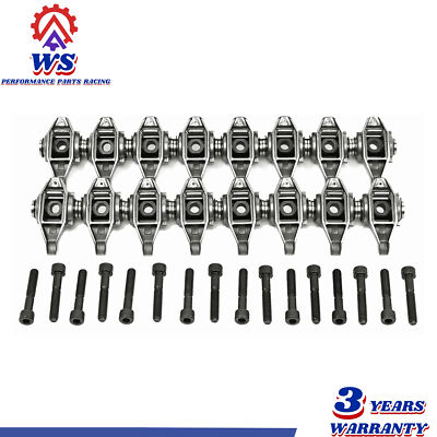 16X LS Rocker Arms w/ Installed Upgraded Trunion Kit For LS1 LS2 LS6 4. ...