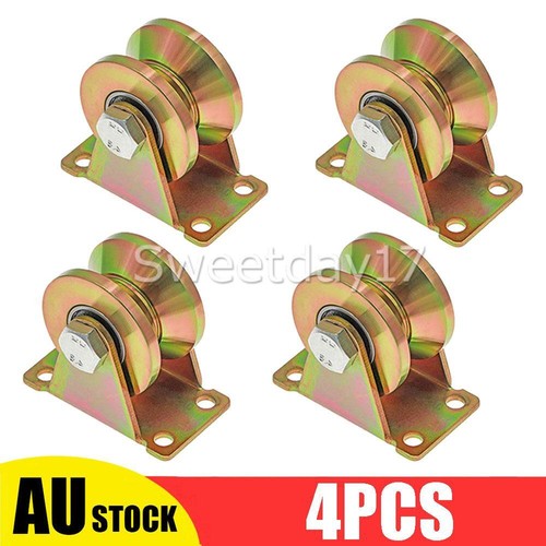 4Pcs V-Groove Track Wheel 2" Heavy Duty Sliding Gate Roller with ...
