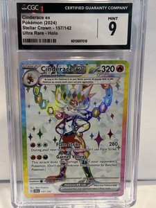Cinderace ex 2024 Scarlet & Violet: Stellar Crown #157/142 Ultra Rare ...