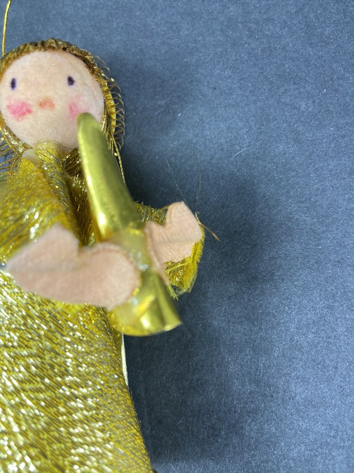 2 Vintage Cone Angel Ornaments Cardboard Japan Gold | eBay
