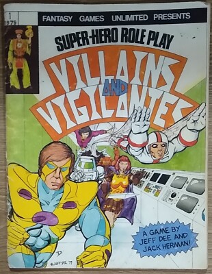 1979 Villains and Vigilantes No. 1 Super Hero Role Play Jeff Dee And ...