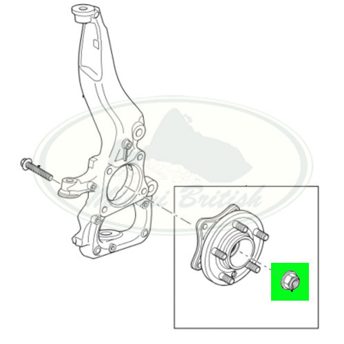 LAND ROVER HUB HEX NUT RANGE SPORT LR2 LR3 LR4 RFD500020 AM | eBay