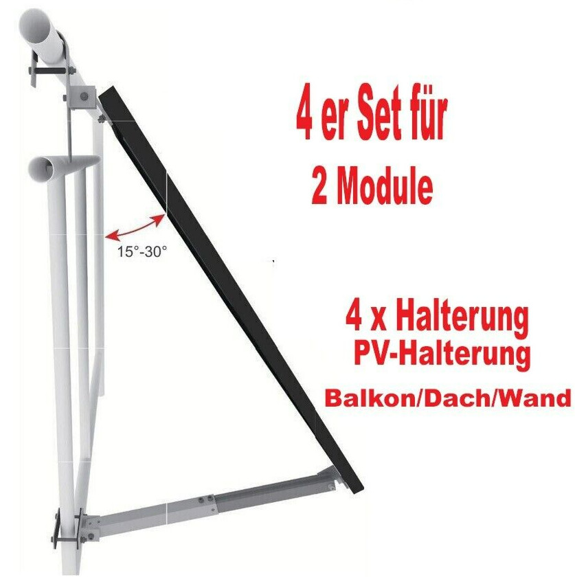 Balkonkraftwerk Halterung Aufständerung PV Modul Balkon Solarhalterung ...