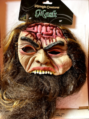 Midnight Creatures ADULT Gruesome ZOMBIE/CAVEMAN Halloween Mask NEW ...