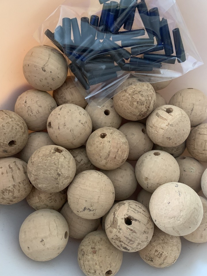 36 Cork Floats 1.25” Fishing Natural Cork Bobbers Old Stock | eBay