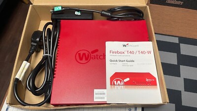 WatchGuard Firebox T40-W Hardware Firewall Appliance with AC Adaptor ...