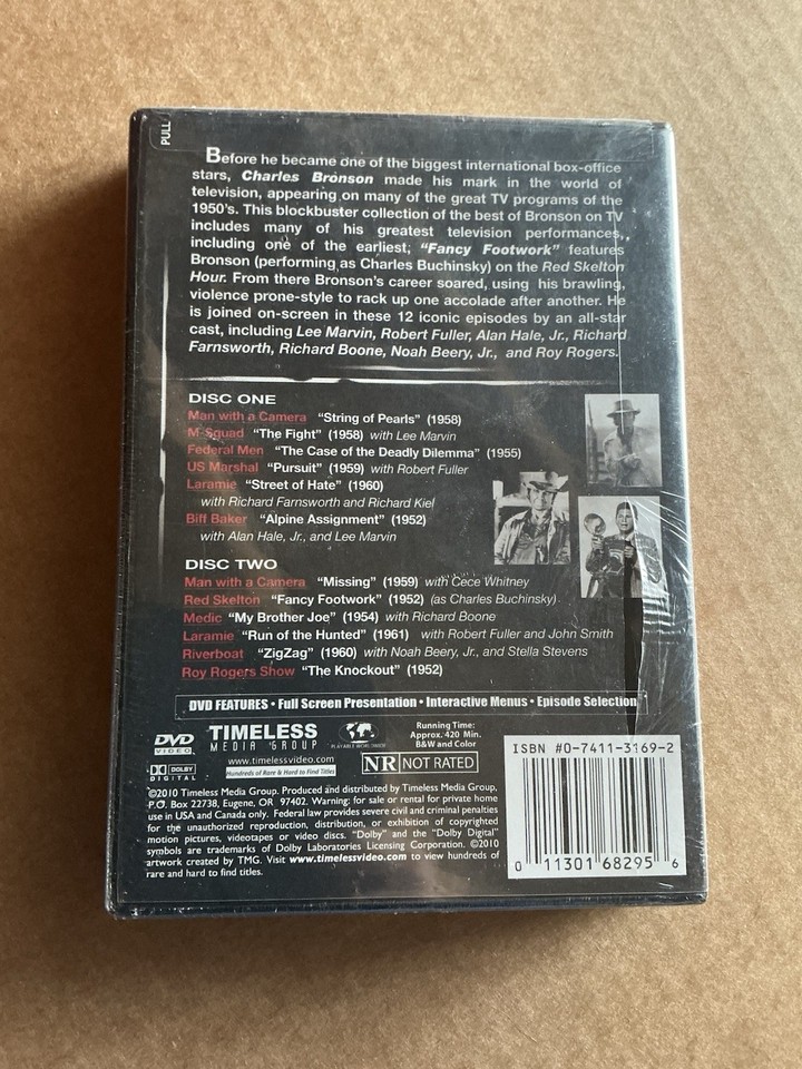 Charles Bronson DVD 2-Disc 12-Episode Television Collection Box Set New ...