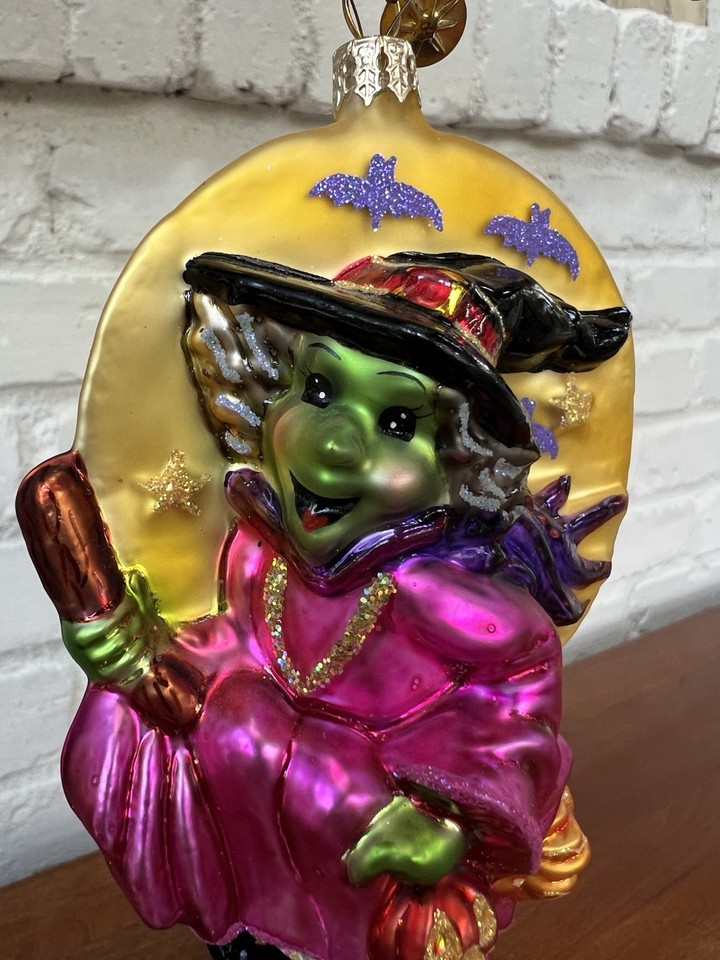 Vintage Christopher Radko Halloween Ornament “Mean Green Flying Machine ...