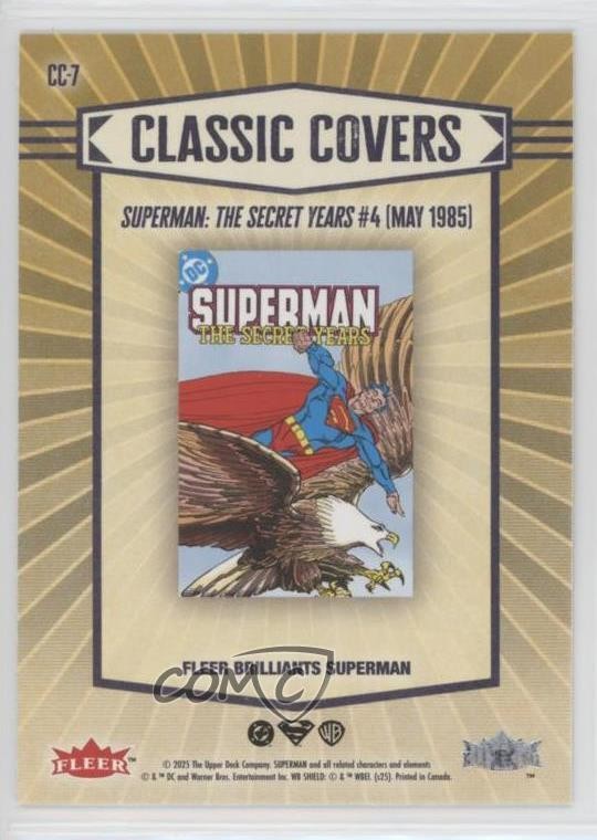 2025 Fleer Brilliants Superman Classic Covers Superman: The Secret ...