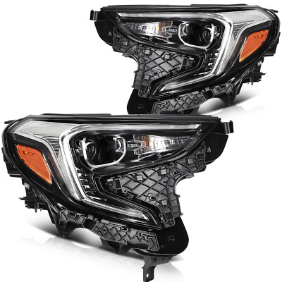 Headlights Assembly For 2018-2021 GMC Terrain SL SLE SLT Black Housing ...