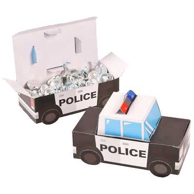 Police Officer Party Police Car Lolly Treat Favour Snack Boxes (pack of ...