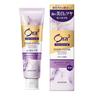 [SUNSTAR] Ora2 Stain Clear Premium Toothpaste Whitening Aromatic Mint ...