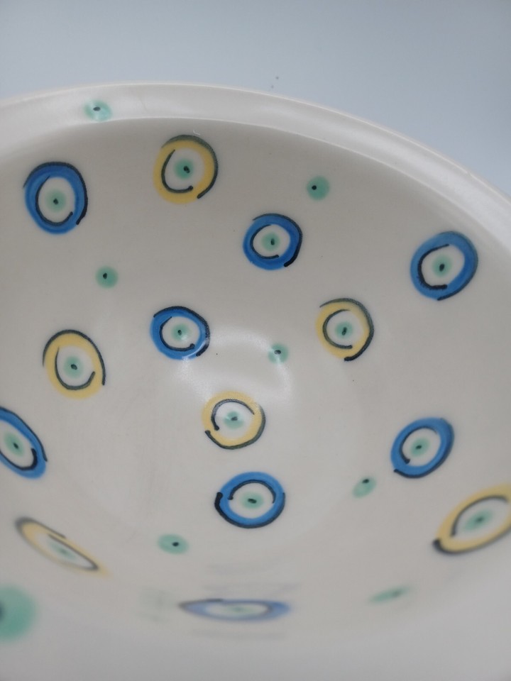 KELLY SWOPE Signed Pottery SOUP, CEREAL, or TRINKET BOWL 6.25" Retro ...