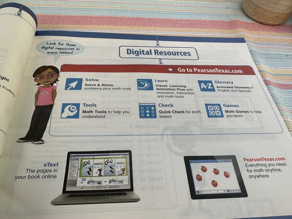 Envision Math Kindergarten Pearson Student Workbooks Volumes 1 & 2 Pre ...