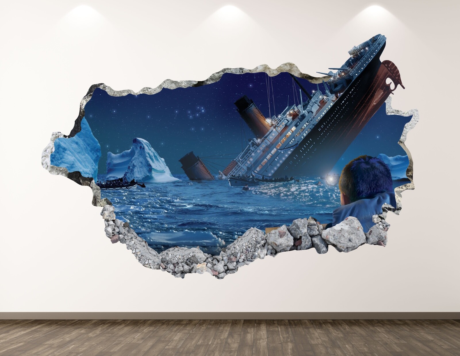 Titanic Wall Decal Art Decor 3D Passenger Ship Sticker Kids Room Boat ...