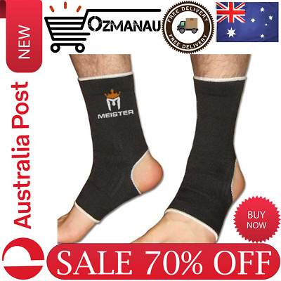 (NEW) Muay Thai MMA Ankle Support Wraps (Pair) - Youth Black Free ...