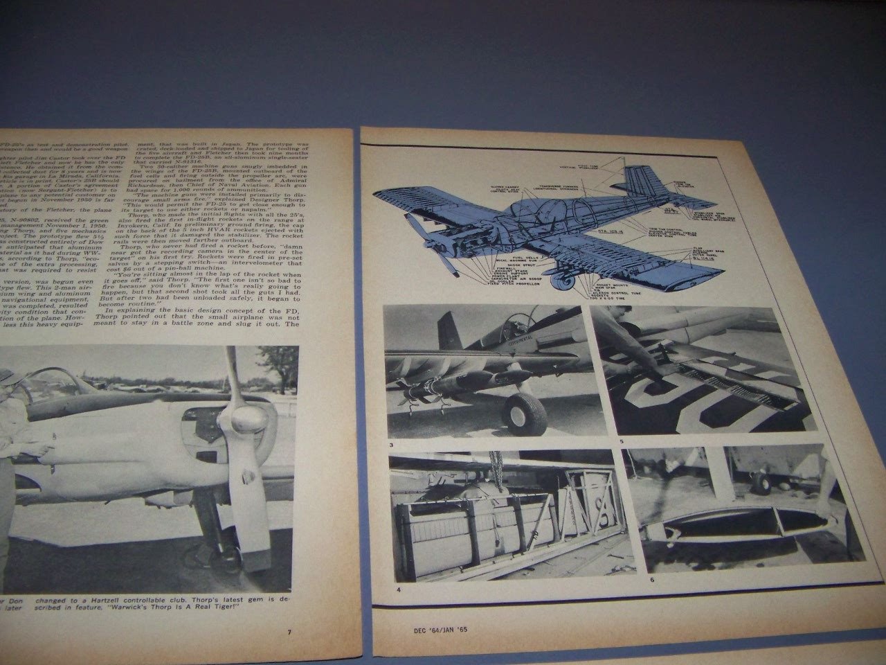 VINTAGE..FLETCHER FD-25B DEFENDER..3-VIEWS/SPECS/CUTAWAY/PHOTOS...RARE ...