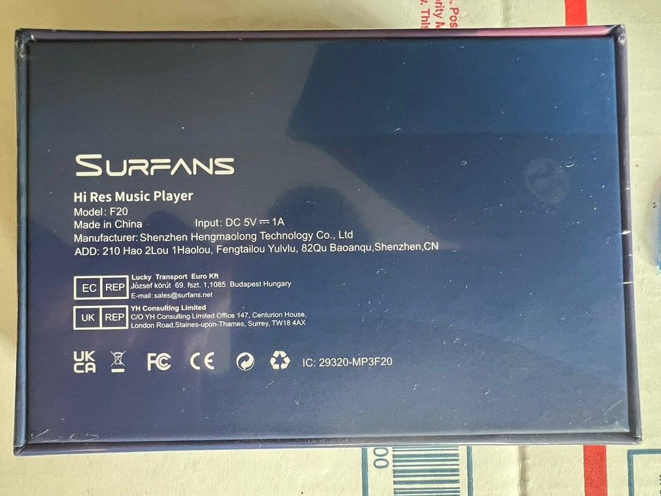 Surfans F20 HiFi MP3 Player with Bluetooth, Lossless DSD High ...