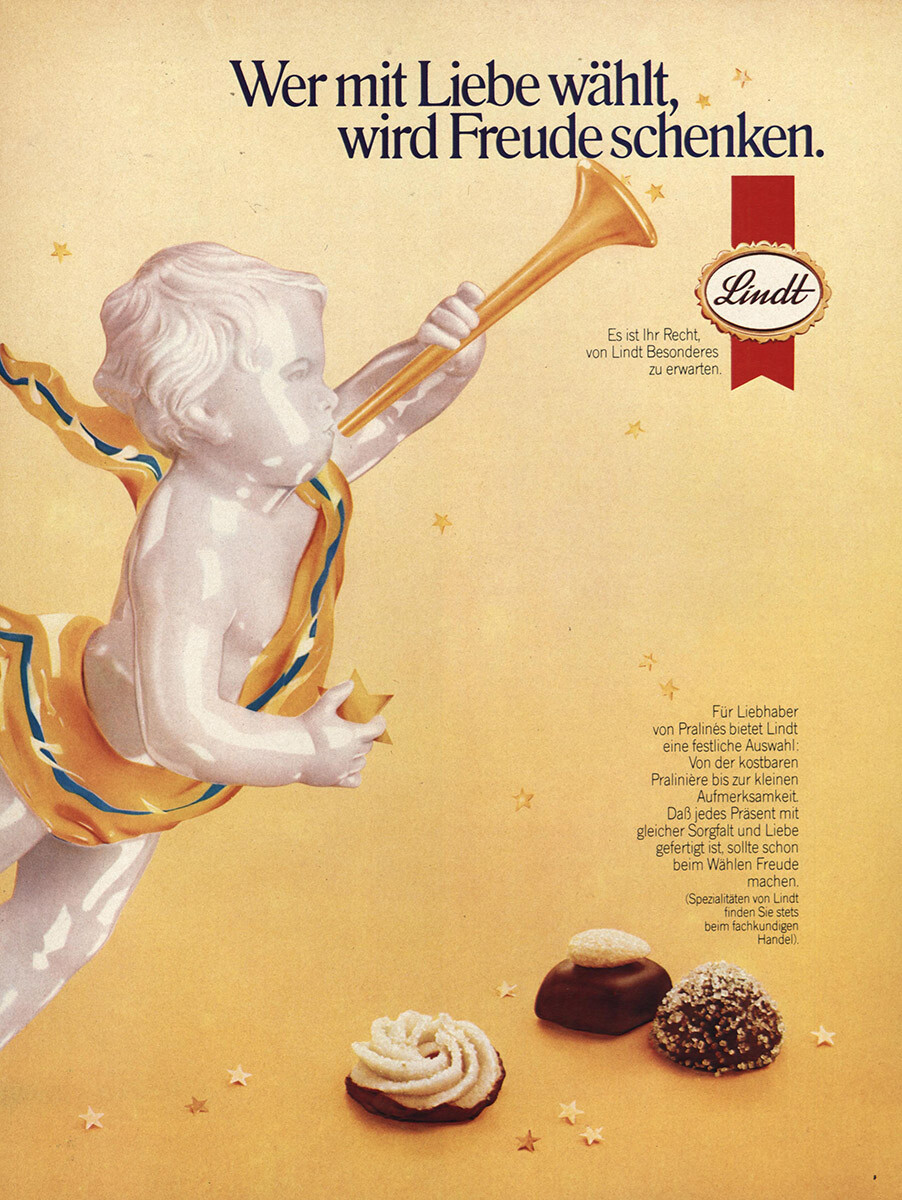 1981 Lindt Chocolate: Ver mit Liebe wahlt, German Vintage Print Ad | eBay