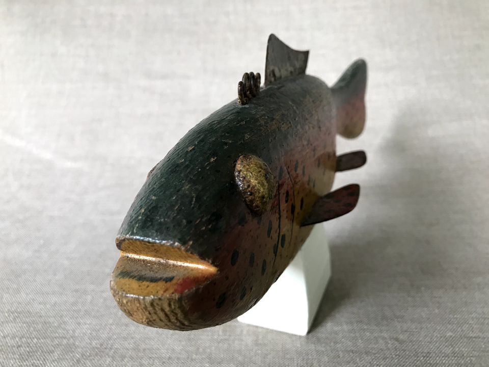 Ice Spearing Fishing Decoy, Hand Carved and Painted, HUGE Trout, Mikko ...