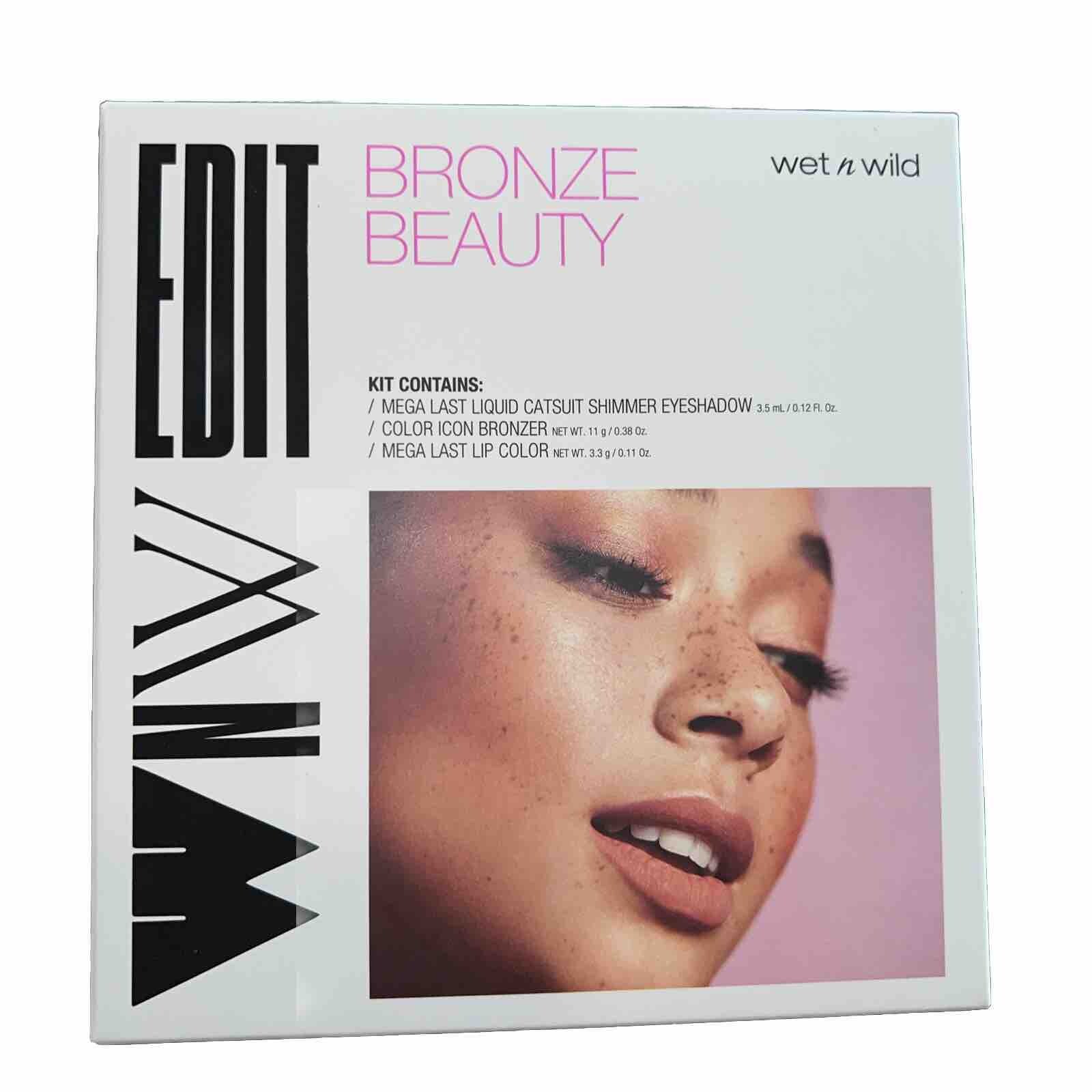 Wet N Wild Bronze Beauty 3 FULL SIZE products Lip Eye & Cheek Bronzing ...