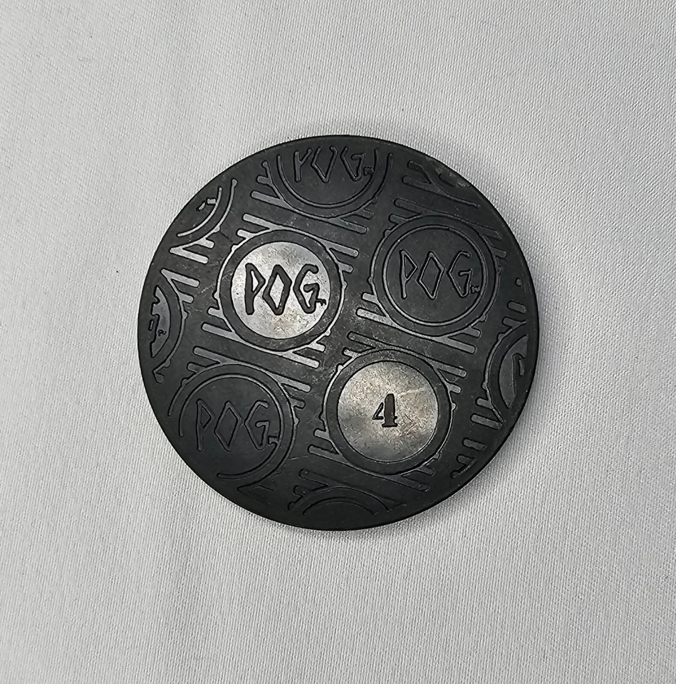 World POG Federation 1994 Kini Plastic Slammer T-Rex Black Gold WPF #4 ...