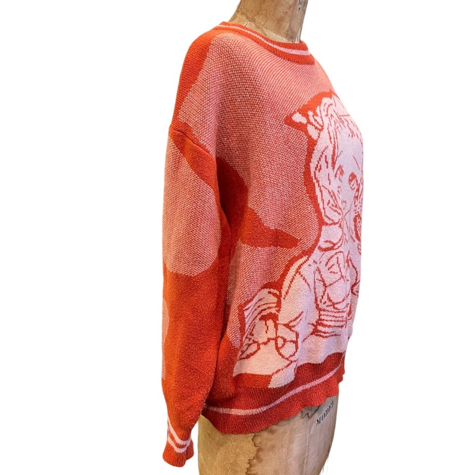 Unifree Anime Pullover Sweater Womens Medium Pink White | eBay