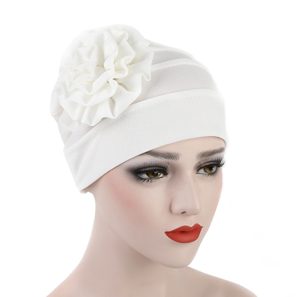 Beanie Headwrap Protective Breathable Side Flower Women Headband Beanie ...