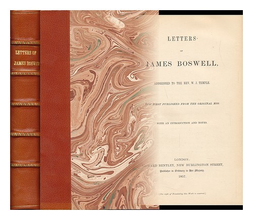 Boswell, James (1740-1795) Letters of James Boswell, Addressed to the Rev. W. J | eBay